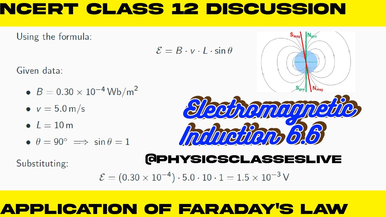 Exercise 6.6 | Explained | Electromagnetic Induction | NCERT Physics ...