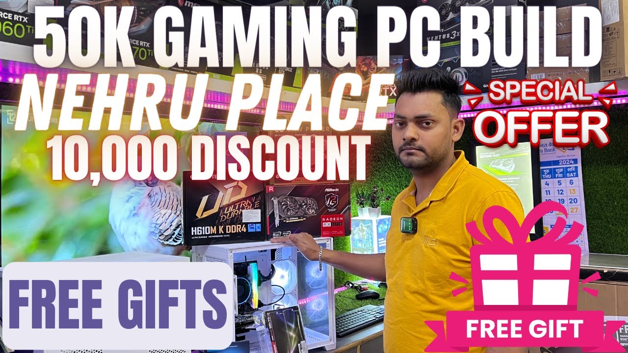 50K NEHRU PLACE GAMING PC BUILD || GAMING PC IN JUST 50 THOUSAND ...