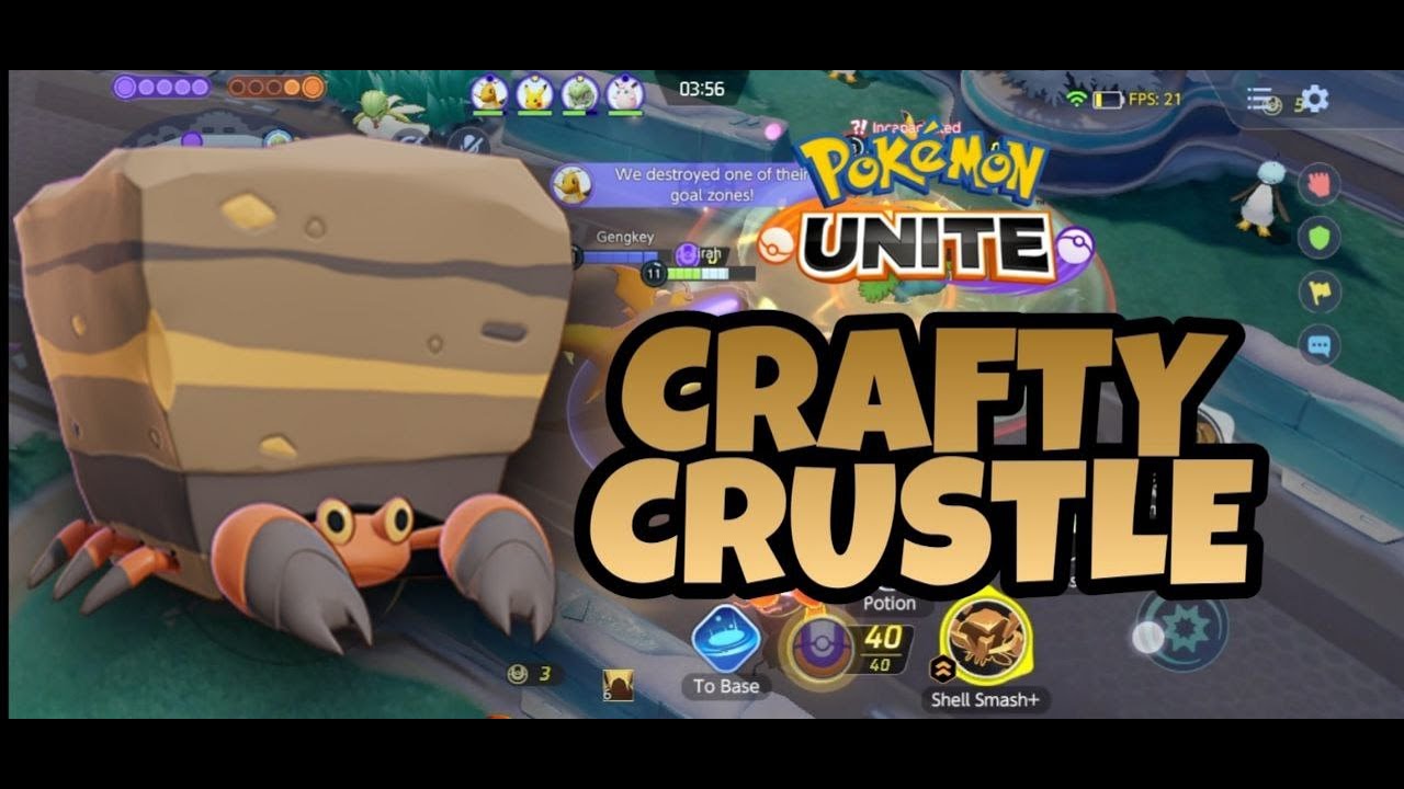 POKEMON UNITE - This build really make Crustle powerful?? - YouTube