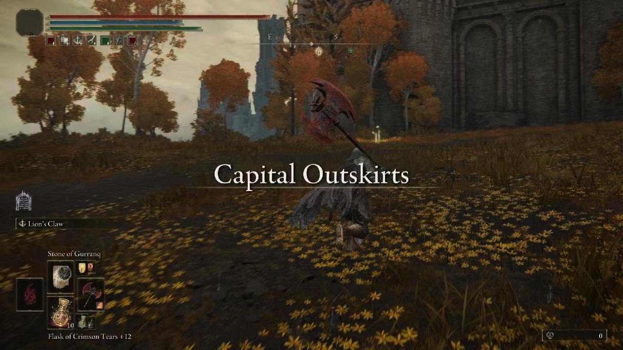 Defeating Draconic Tree Sentinel w/ Rotten Greataxe (Altus Plateau ...