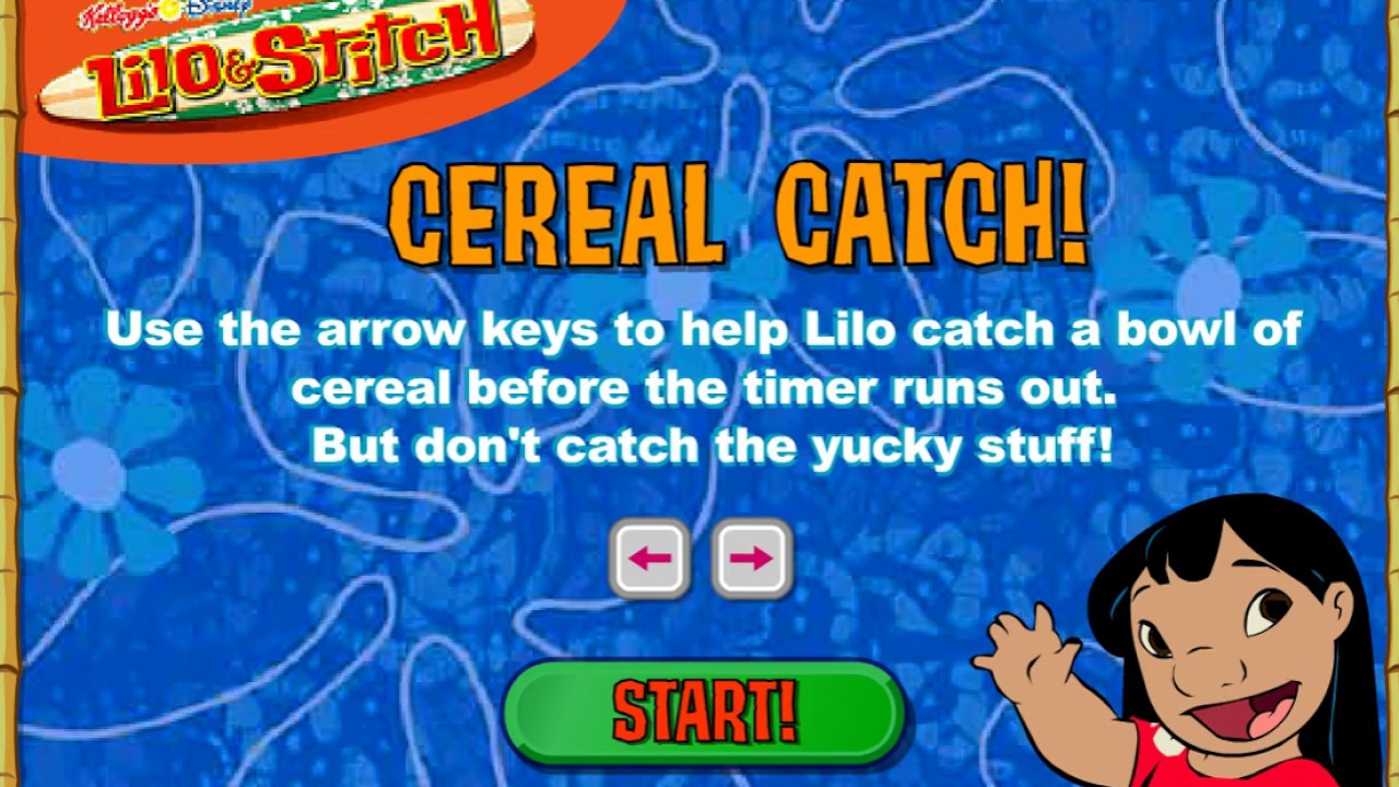Lilo and Stitch Cereal Catch! (Disney Online) - YouTube