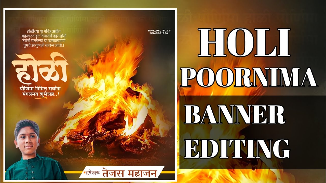 "Holi Poornima Banner Editing | Festive Banner Design Tutorial" - YouTube