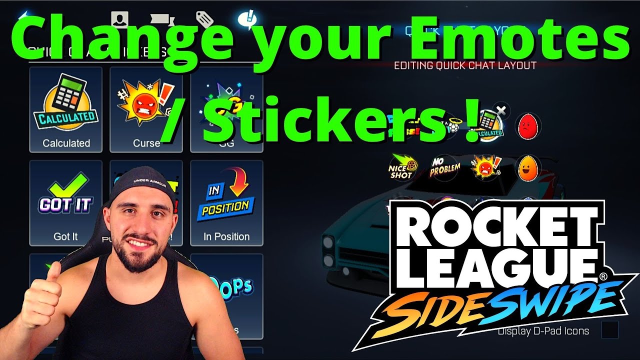 How to change your Emotes / Stickers / Quick Chat on Rocket League ...