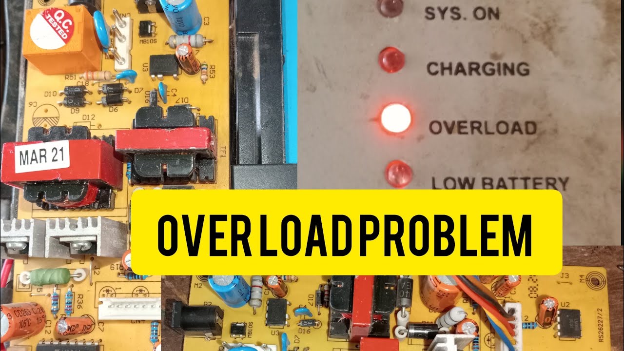 cfl inverter over load fault repair kaise kare - YouTube
