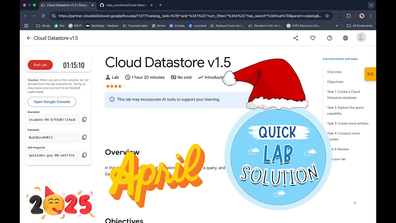 Cloud Datastore v1.5 | #qwiklabs | #coursera | [With Explanation🗣️] - YouTube