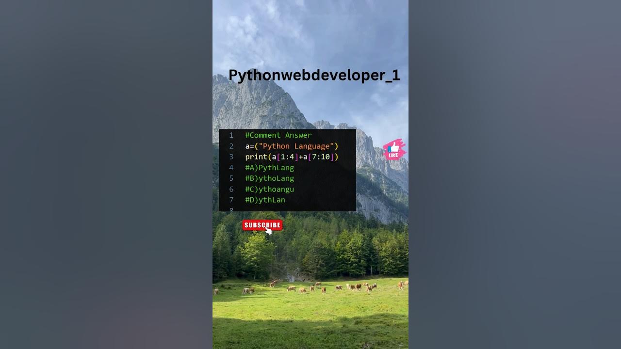 python Mcq #shorts #trending #short #ytshorts #python #pythonprogramming #coding #code # ...