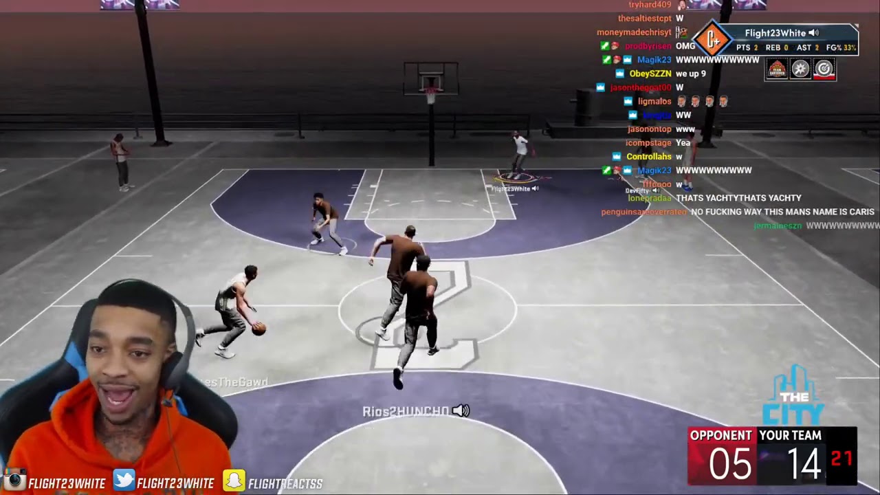 FlightReacts Plays His 1st PS5 Next Gen NBA 2K21 Park Game In ...