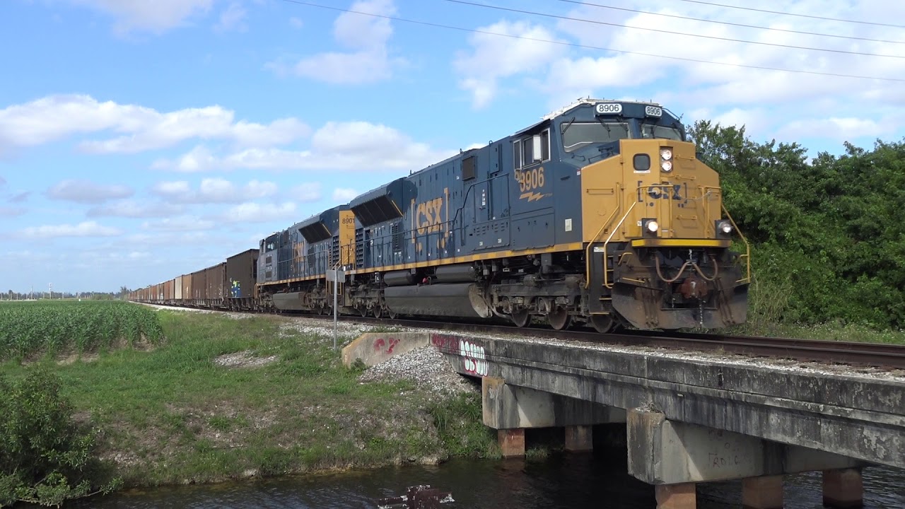 [HD] Csx Tier 4 ST70AHs Lead Csx Y120-09 down to Krome Quarry in South Florida - YouTube