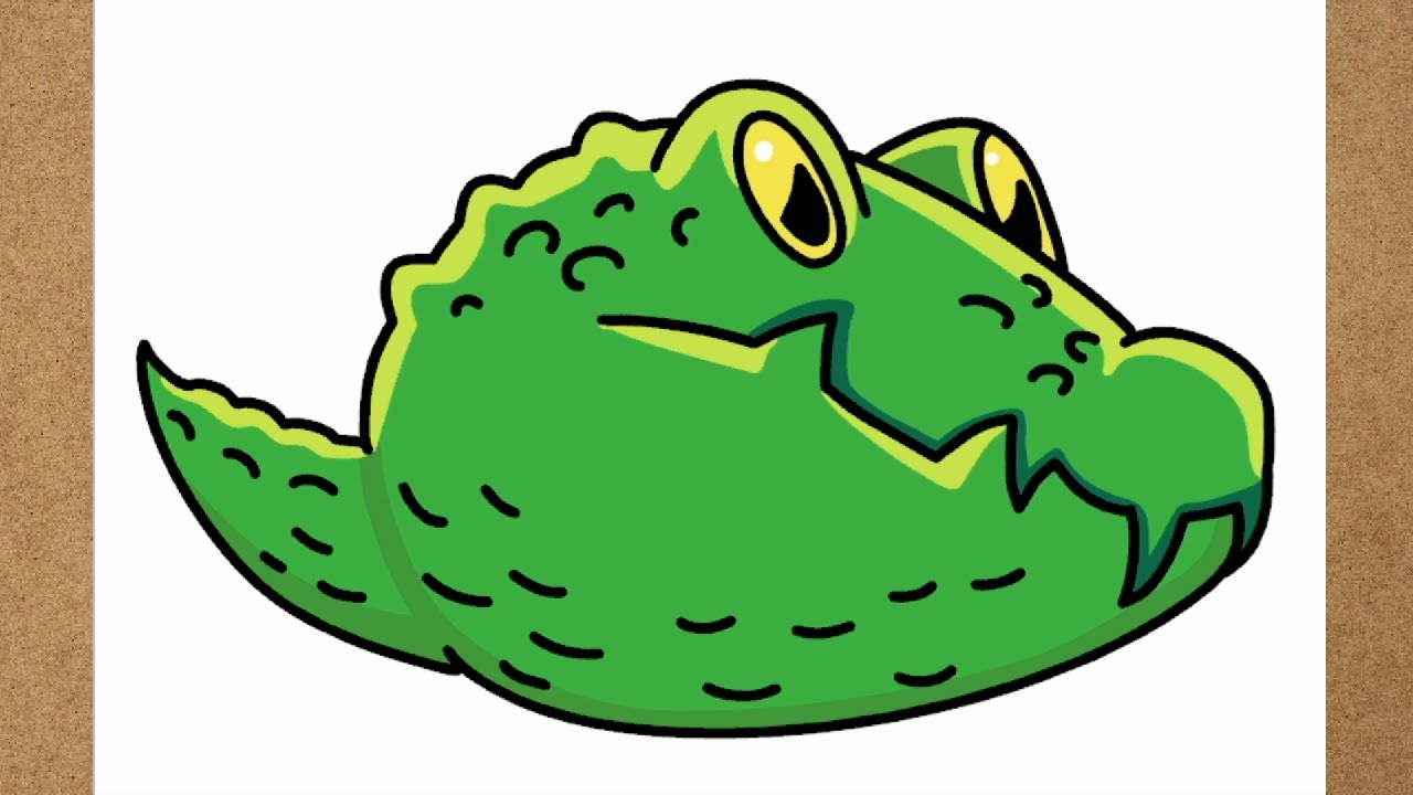 How to draw Guacodile from Plants vs Zombies 2 pvz - YouTube