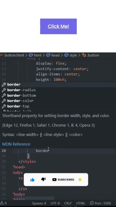Create Buttons With CSS - Part 1 #shorts #codingspirit - YouTube