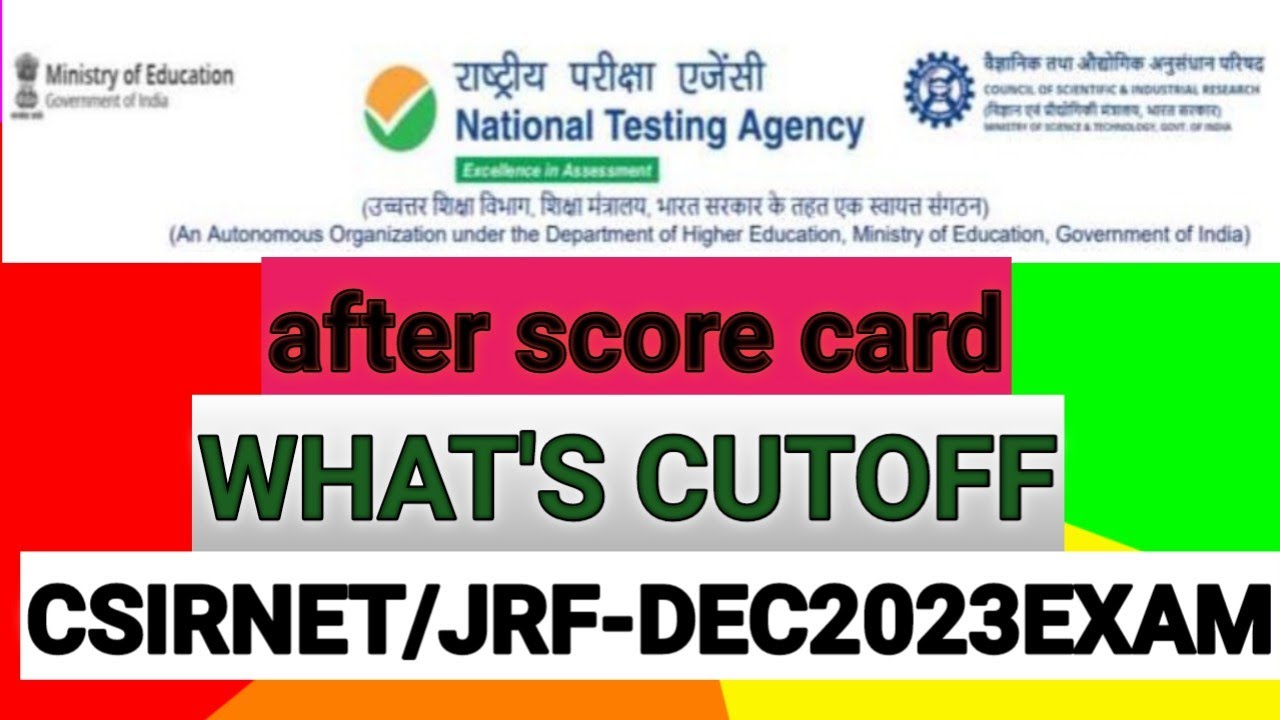Score card csirnet-jrf Dec-2023Exam Released. Expected cutOff csirnet ...