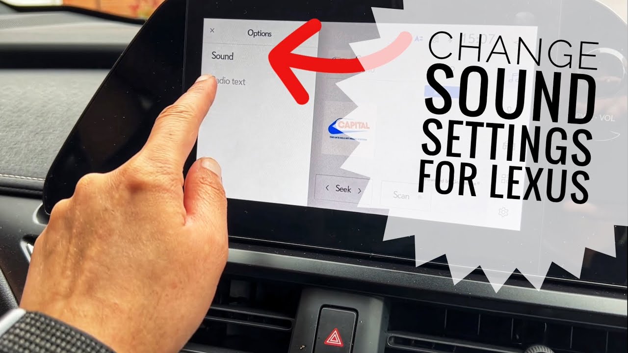 LEXUS how to change the sound settings bass and treble. Also the fade ...