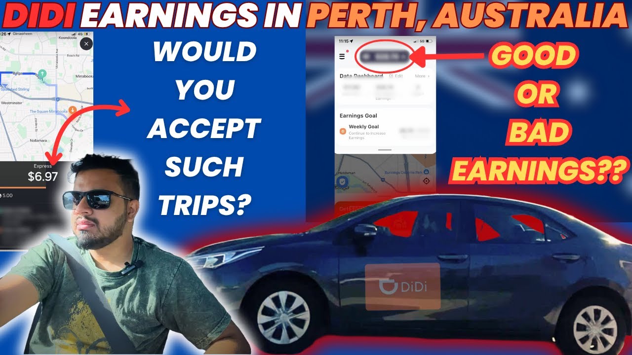 DIDI EARNINGS IN PERTH | WESTERN AUSTRALIA | RIDESHARE - YouTube