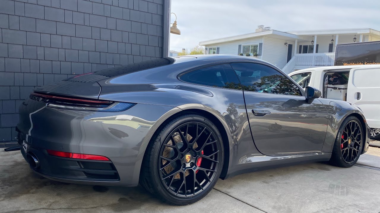Porsche 911s wax polish wheel cleaning interior detail newport beach ...