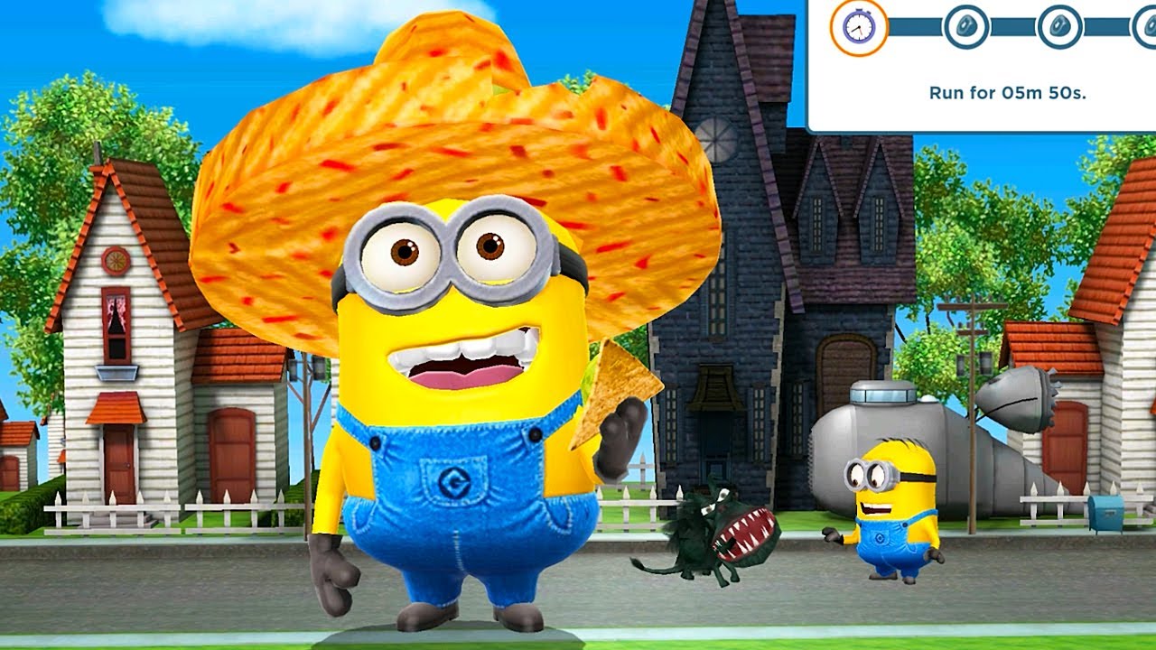 Tortilla chip hat and I love Gru hat Mel in Levels 340-341 with Soccer ...