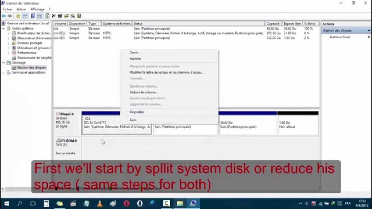 How To Manage Your Disk System Partitions ( split, Extend or reduce ...