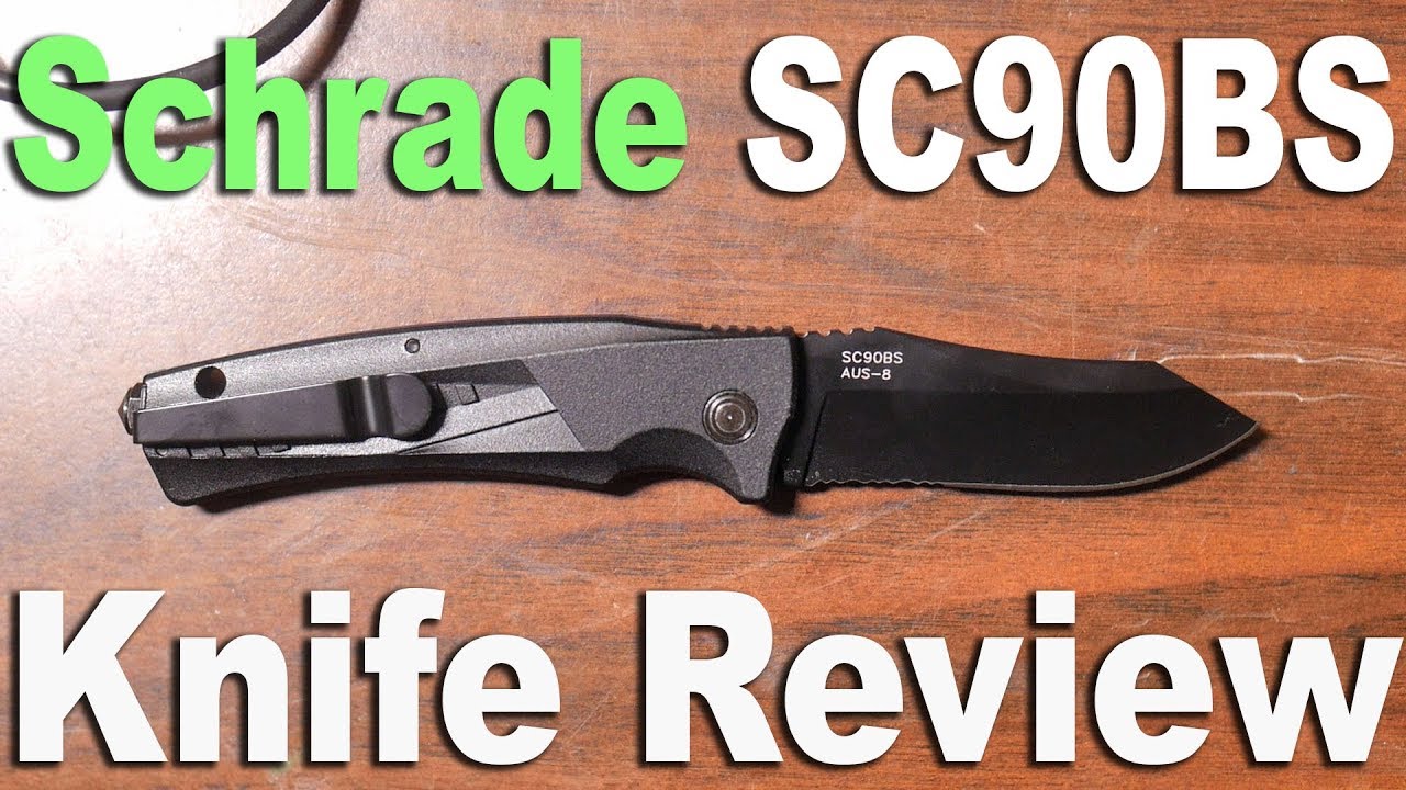 Schrade SC90BS Automatic Knife Review. Partially Serrated and Kind of ...