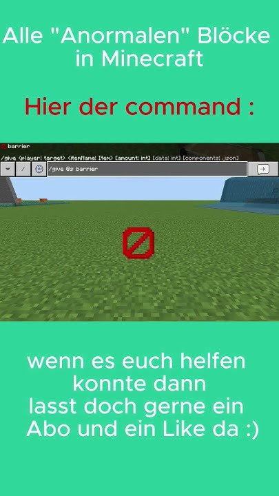 So bekommt ihr den Command-Block, Structure-Block,Allow-Block usw.. # ...