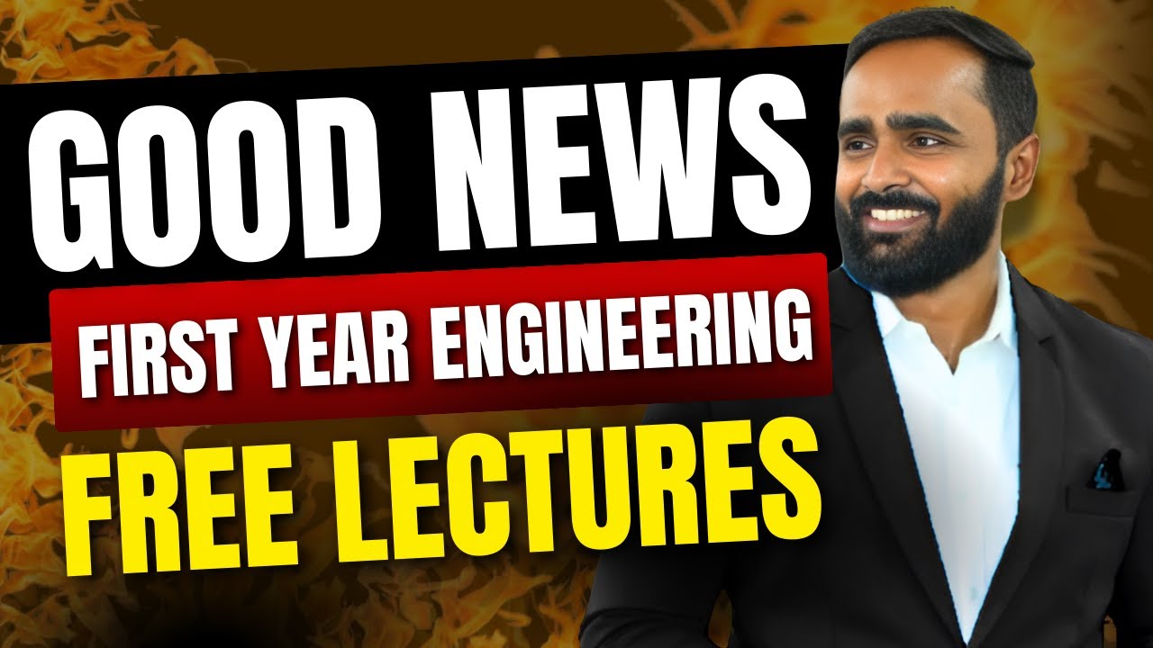 GOOD NEWS | FIRST YEAR ENGINEERING FREE LECTURES|PRADEEP GIRI SIR - YouTube