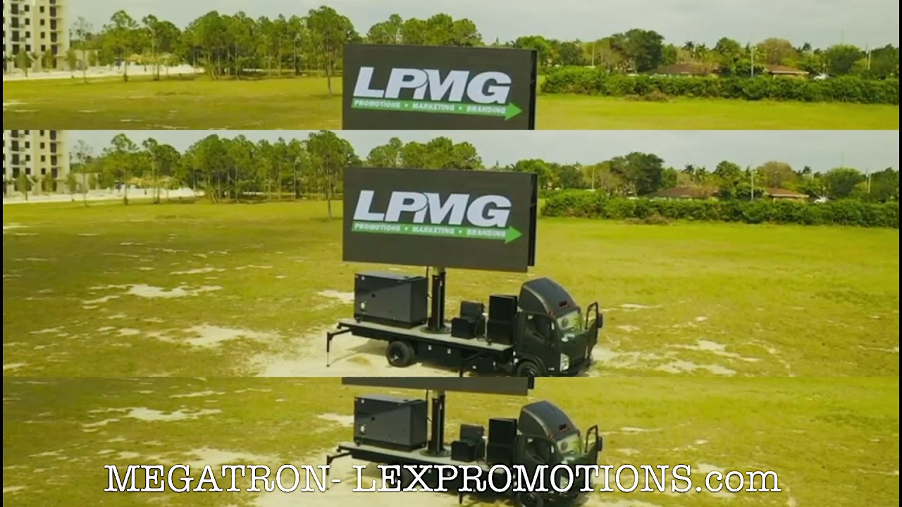 Megatron LED Digital Mobile Billboard Truck Massive - YouTube