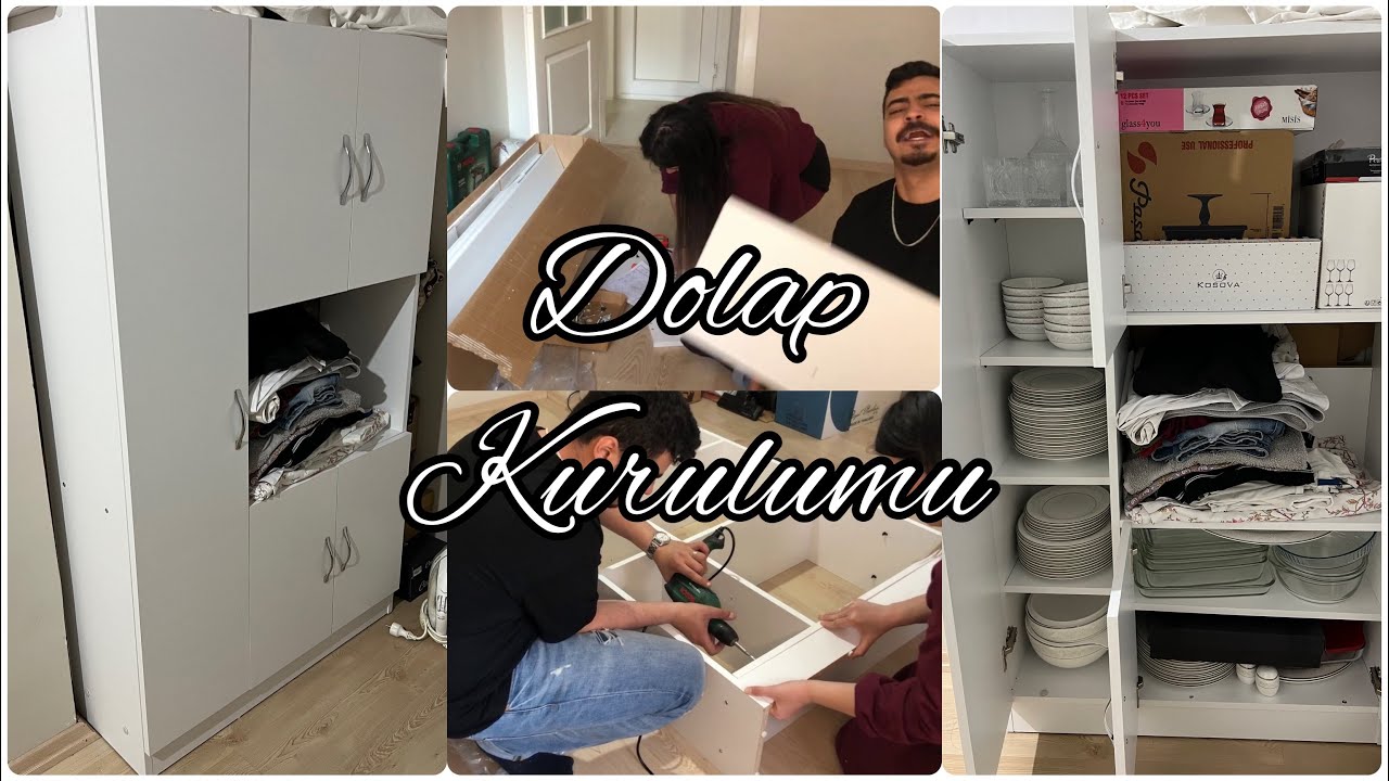 A101 5 KAPAKLI DOLAP KURULUMU | EŞİMLE BERABER KURULUM YAPIYORUZ - YouTube