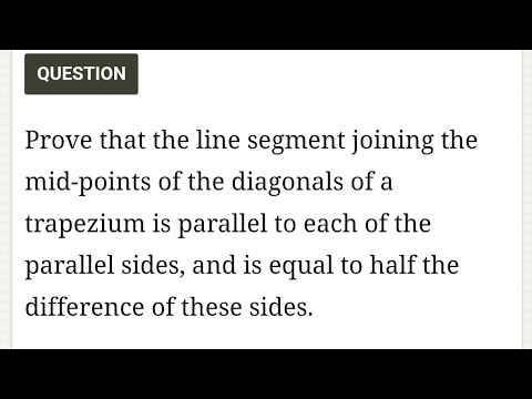 cbse class 9th Prove that the line segment joining the midpoint of the ...