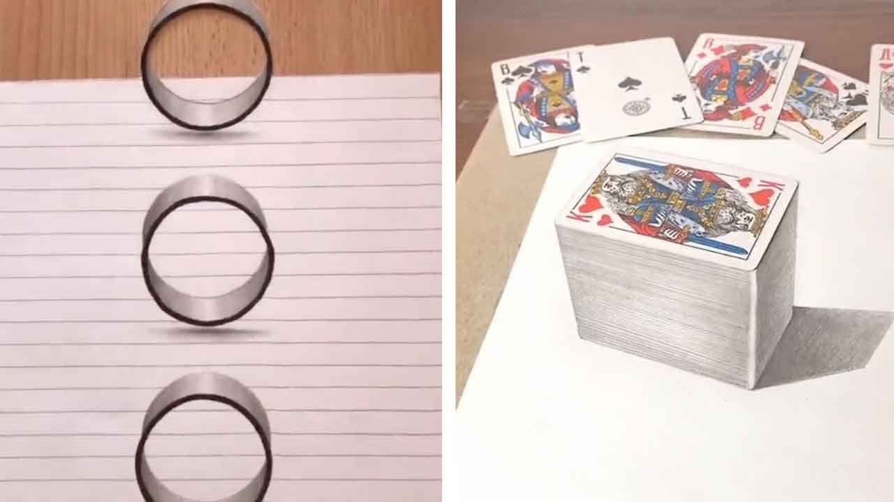 Talented Artist Creates Amazing 3D Drawings - YouTube