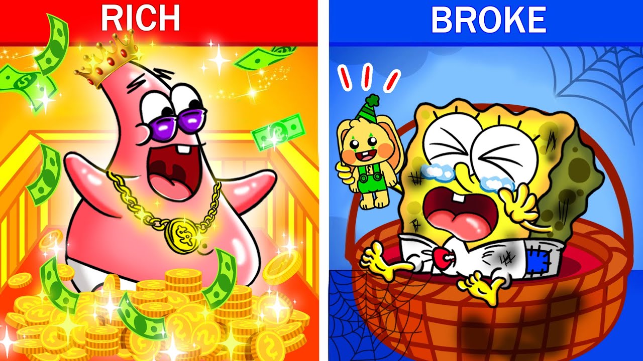 [Animation] 💰 Rich Baby Patrick VS 🕸Broke Baby Spongebob // Your Mom vs My Mom // Spongebob Life ...