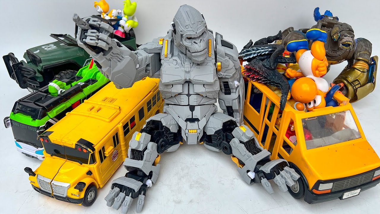 KONG X GODZILLA NEW EMPIRE 2024 Tobot Hello Carbot Toy School Bus ...