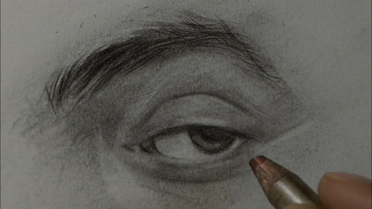 Easy eye study / Pencil on paper - YouTube