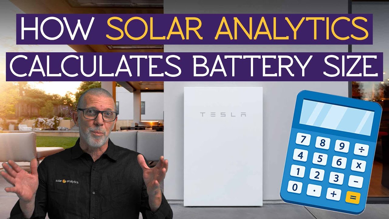 How Solar Analytics calculates the ideal battery - YouTube