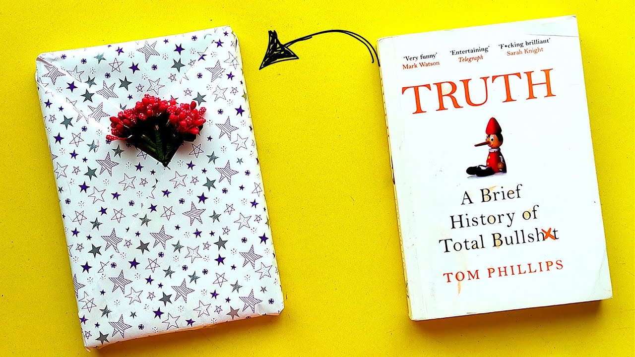 How to Wrap a Book in Wrapping Paper | Rectangular Gift Wrapping Ideas ...