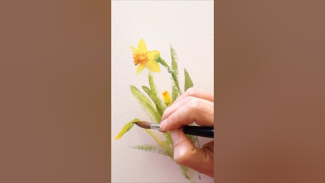 Learn to Paint Daffodils in Watercolor, fresh and loose. - YouTube