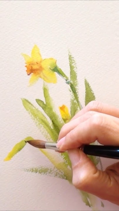 Learn to Paint Daffodils in Watercolor, fresh and loose. - YouTube