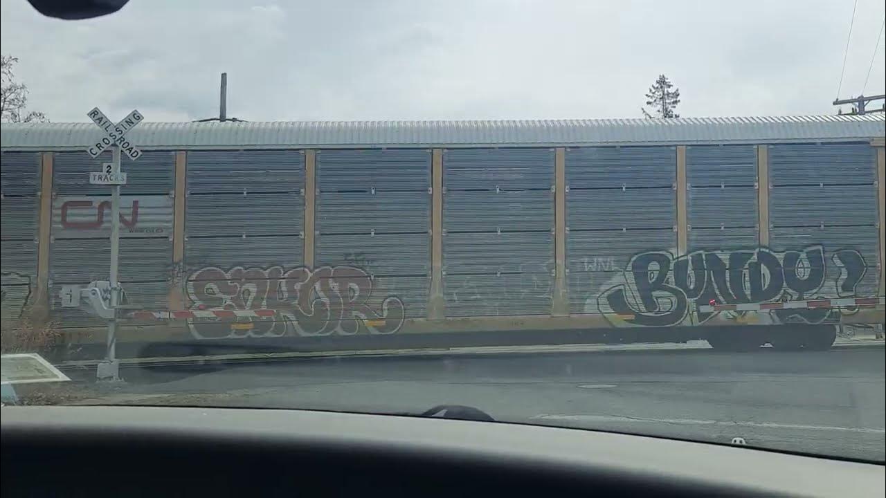 Southbound CSX Intermodel/Autorack Train on Ten Broeck Avenue @ Kingston, NY 3/20/2024. - YouTube