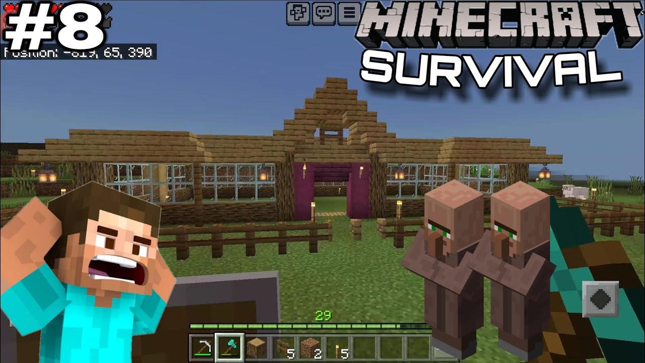 I MADE HOUSE FOR VILLAGERS - MINECRAFT SURVIVAL SERIES #8 - YouTube