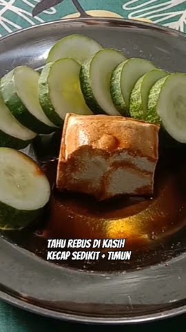 Menu pagi dietku || tahu rebus kasih kecap dikit + timun - YouTube