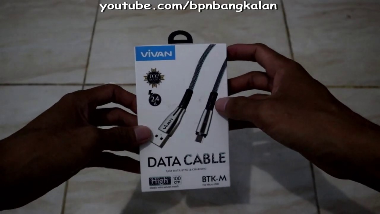 REVIEW KABEL CAS CHARGER MICRO USB MERK VIVAN - YouTube