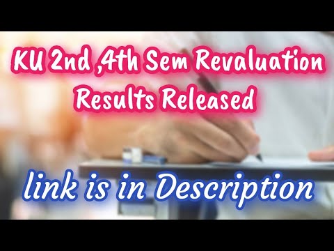 KU 2nd 4th sem Revaluation Results Released 2023 || Results link is in description 🔗 check it ...