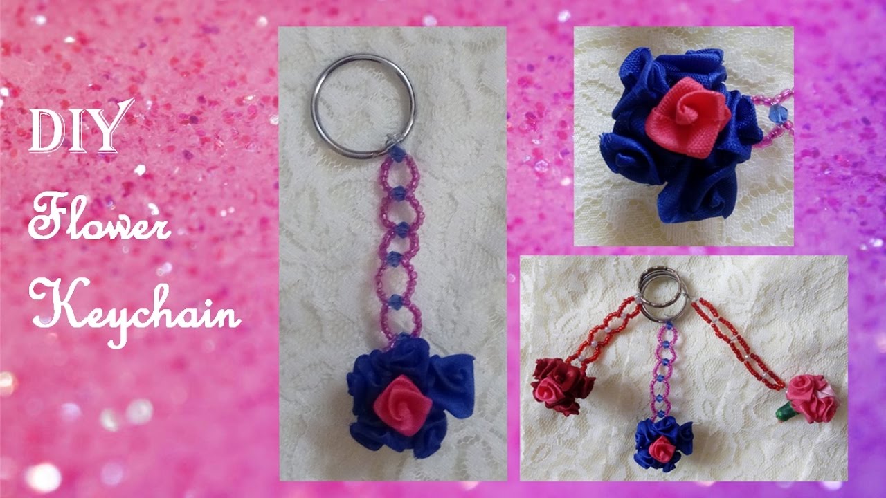 DIY Flower Keychain - Cute gift ideas - YouTube