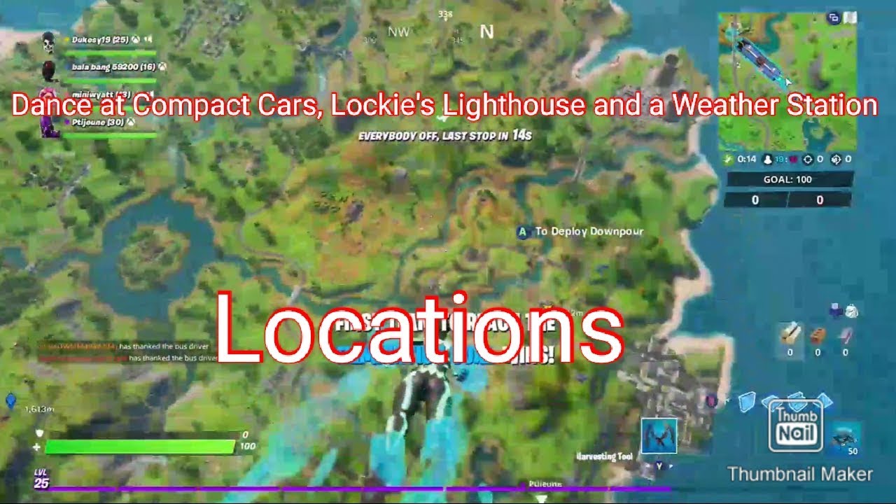 * Fortnite Chapter 2 * Dance at Compact Cars, Lockie's Lighthouse & A ...