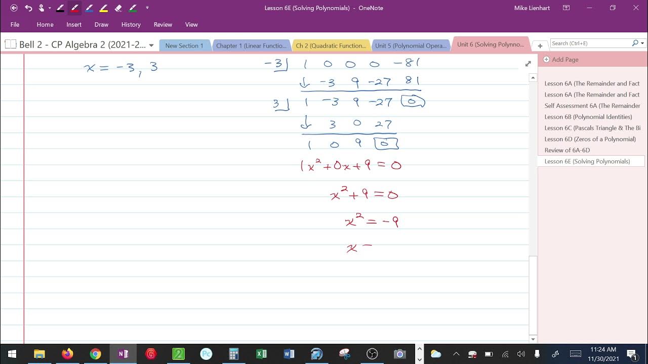 Solving Polynomial Equations using technology - YouTube