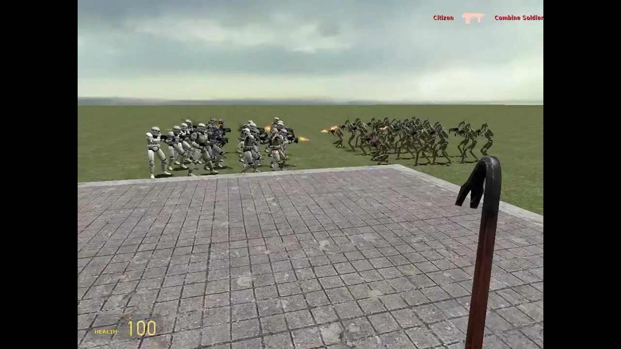 (gmod) 25 clones vs 25 battle droids - YouTube