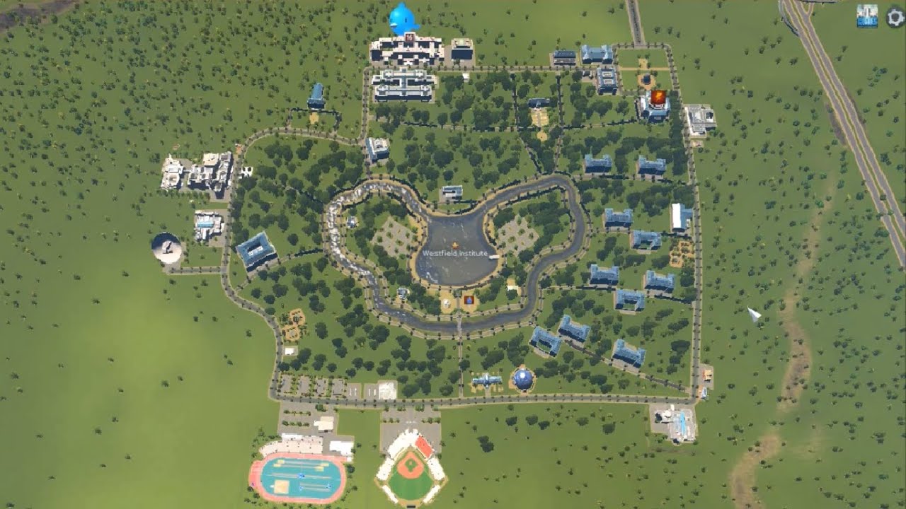 Building a huge university campus in Cities Skylines - YouTube