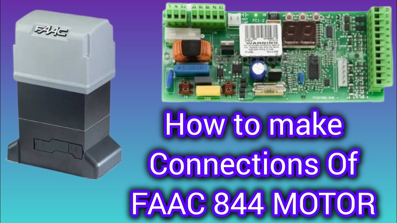 How to connect FAAC 844 Motor using 780D Control board/Gate Automation ...