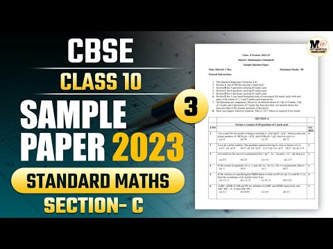 cbse class 10 math (standard) Sample paper 2023 Solution | Section C ...