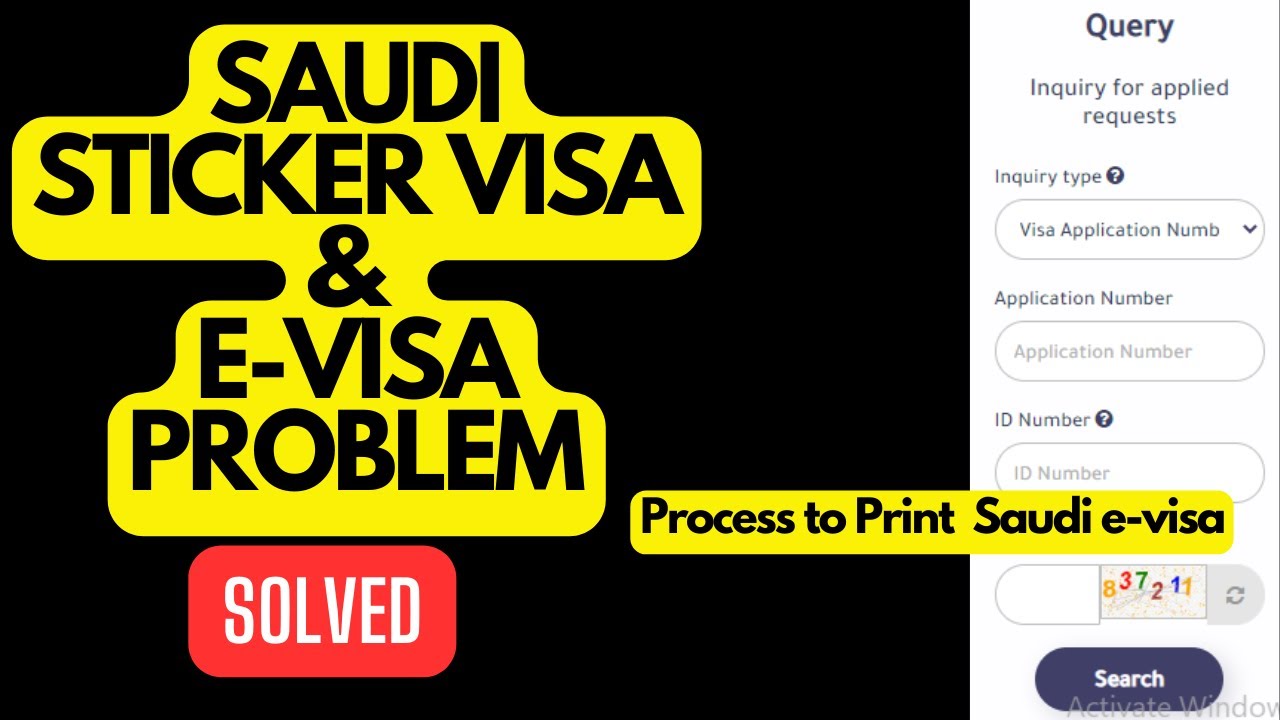 SAUDI STICKER VISA & E-VISA PROBLEM SOLVED-Process to print Saudi E ...
