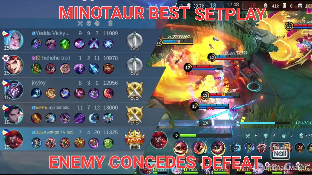 MINOTAUR BEST SETPLAY (enemy concedes defeat) - YouTube