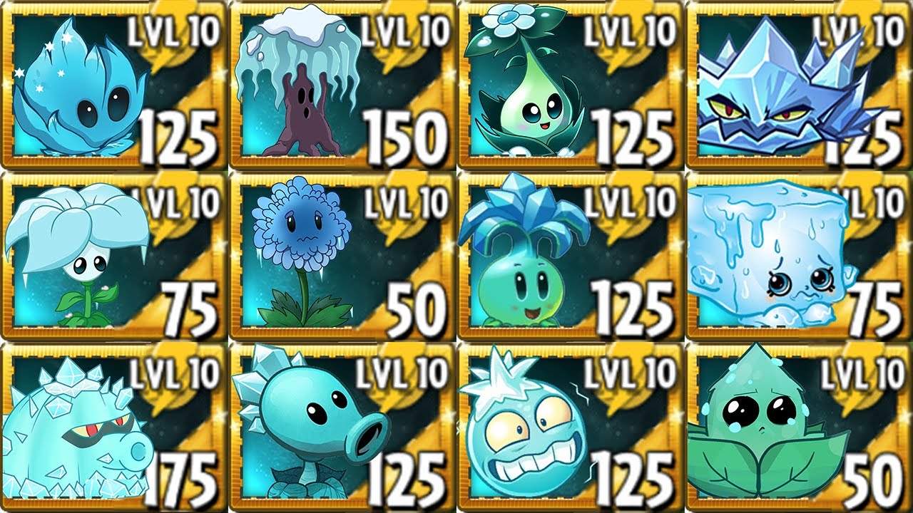 Pvz2 All ICE Plants Power-Up! in Plants vs Zombies 2 - YouTube