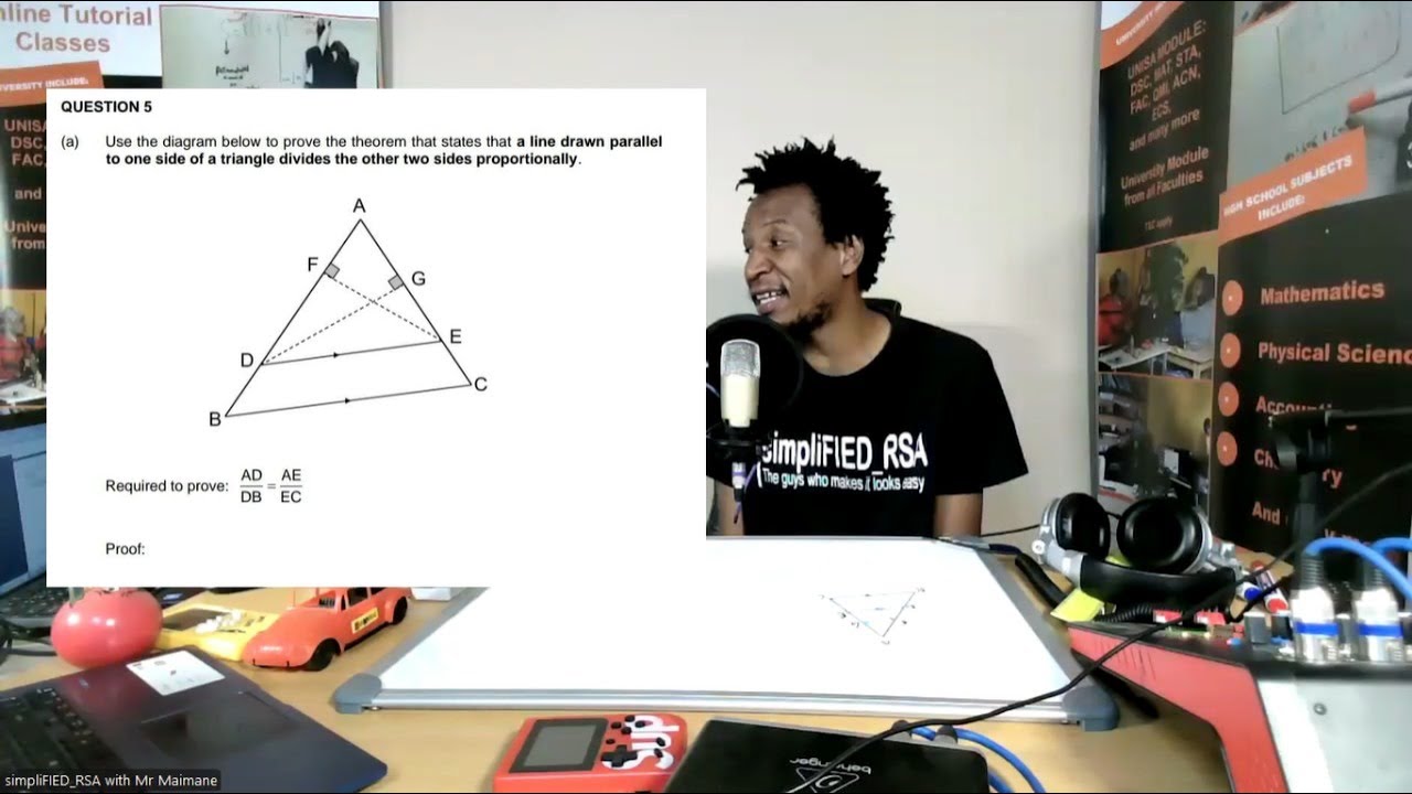 Proving the Proportionality Theorem: Parallel Lines in a Triangle, & Application in Solving ...